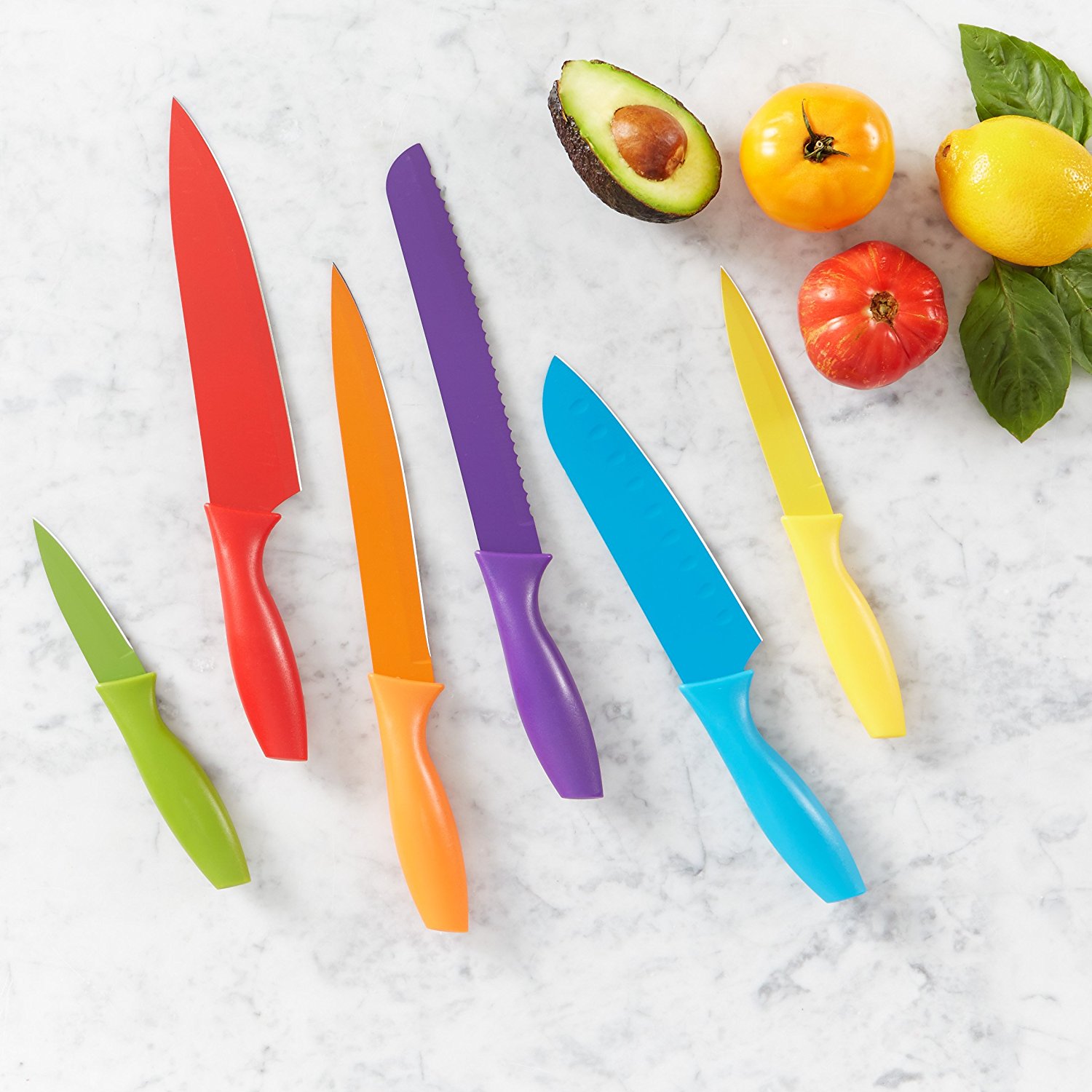 AmazonBasics 12-Piece Colored Knife Set Only $11.85