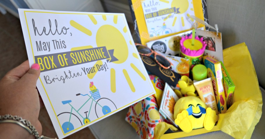 DIY Box of Sunshine, Surprise Gift Box (Easy & Frugal Idea!) - Hip2Save