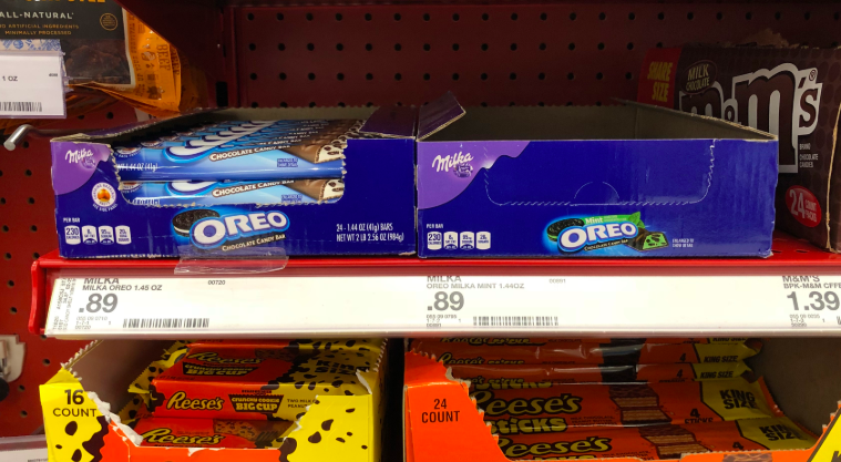 Milka OREO Chocolate Candy Bars as Low as 12¢ at Target