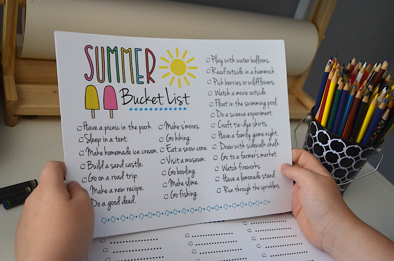 Print Our Summer Bucket List For Fun Activity Ideas (It's FREE!)