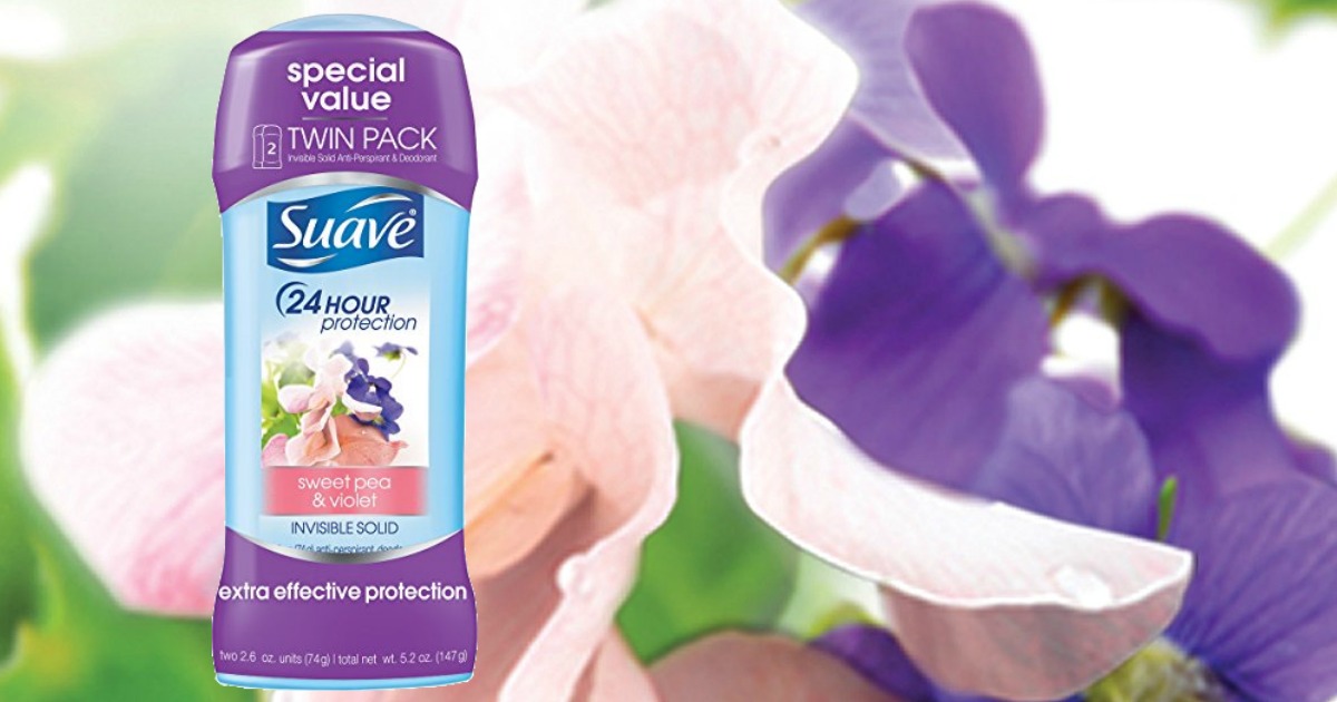Amazon: Suave Sweet Pea & Violet Deodorant 2-Pack Only $2.59 Shipped ...