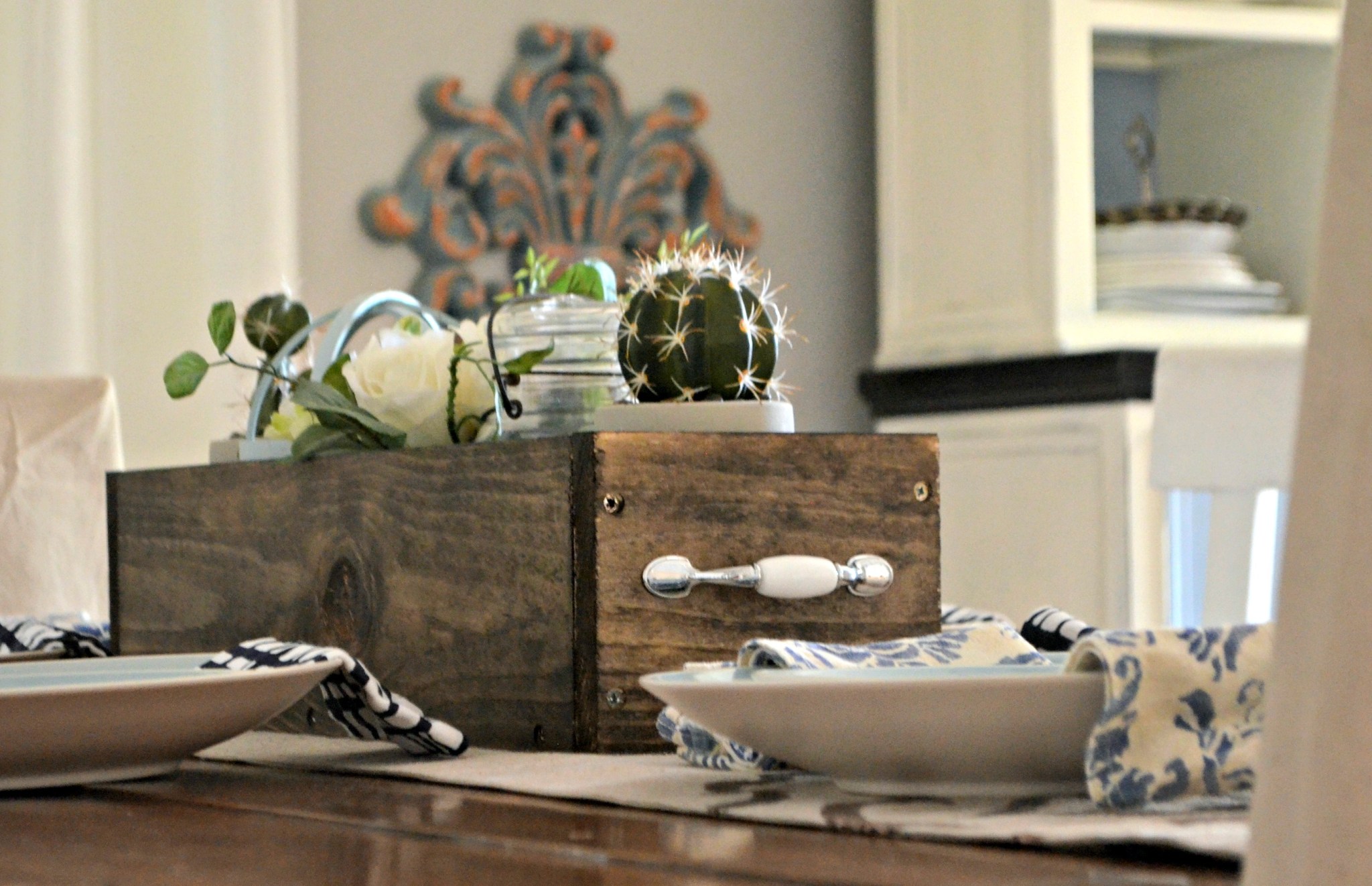 DIY: Build this Rustic Farmhouse Wood Box Centerpiece for Under $11!