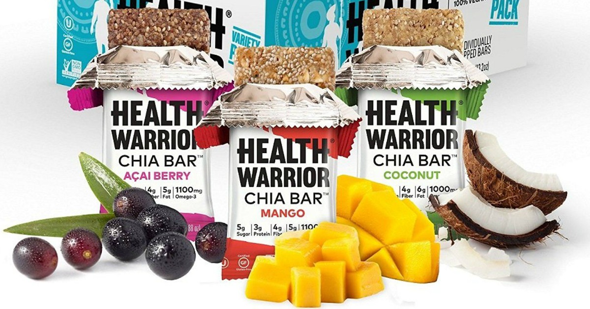 Amazon: Health Warrior Chia Bars 15-Count Variety Pack Only $7.21 (Just ...
