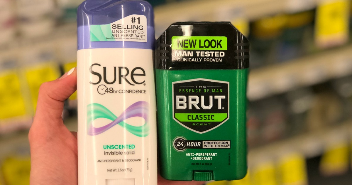 Brut & Sure Deodorant as low as 49¢ After CVS Rewards • Hip2Save