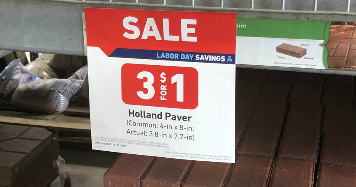 Holland Concrete Pavers Only 33¢ Each at Lowe's & More