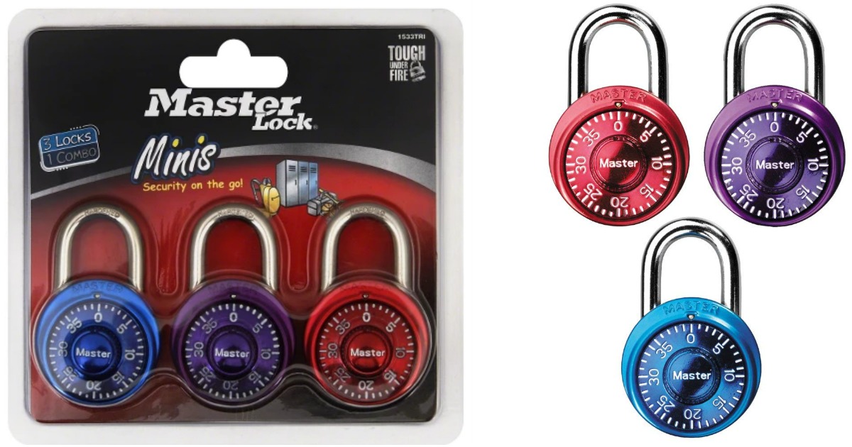 Master Lock Mini Padlocks 3-Pack Only $5.99 (Regularly $13)