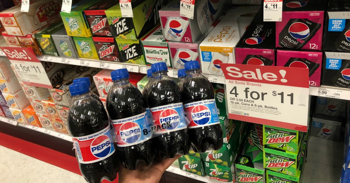 Pepsi 8-Pack Bottles & 12-Pack Cans as Low as $2 Each After Cash Back ...