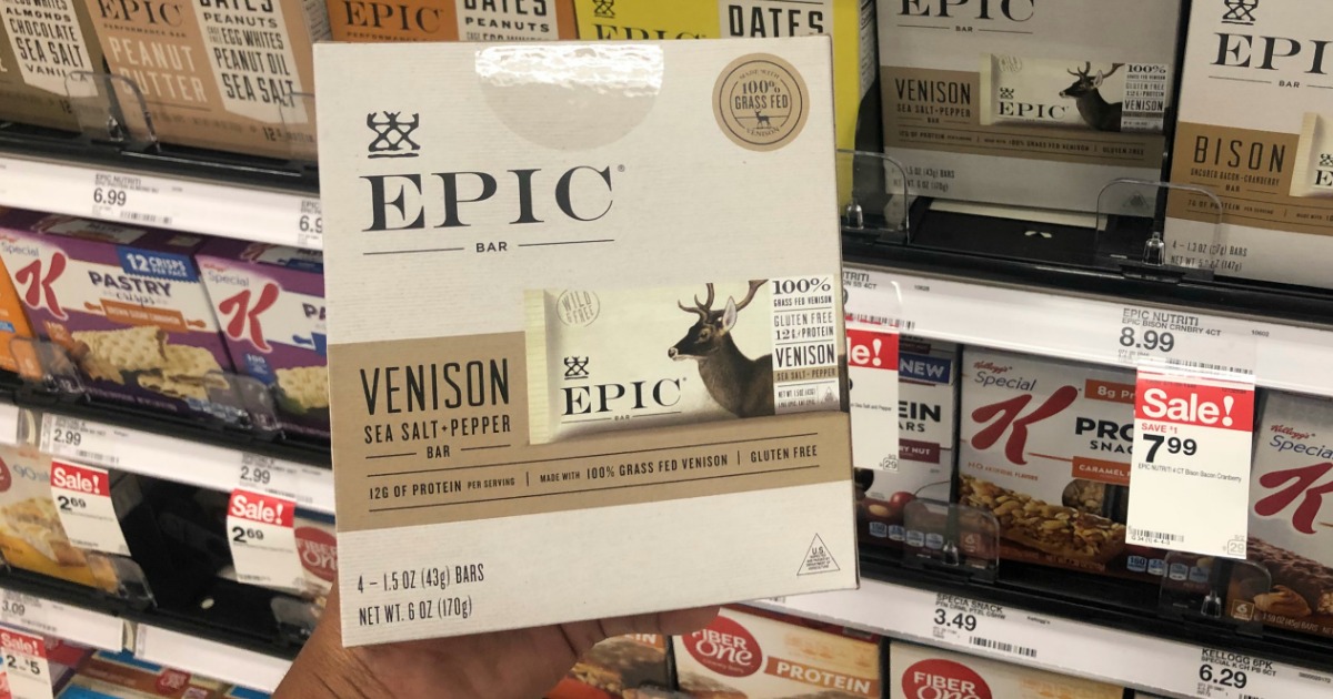 EPIC Nutrition Bars 4-Pack Only $5.89 at Target + More