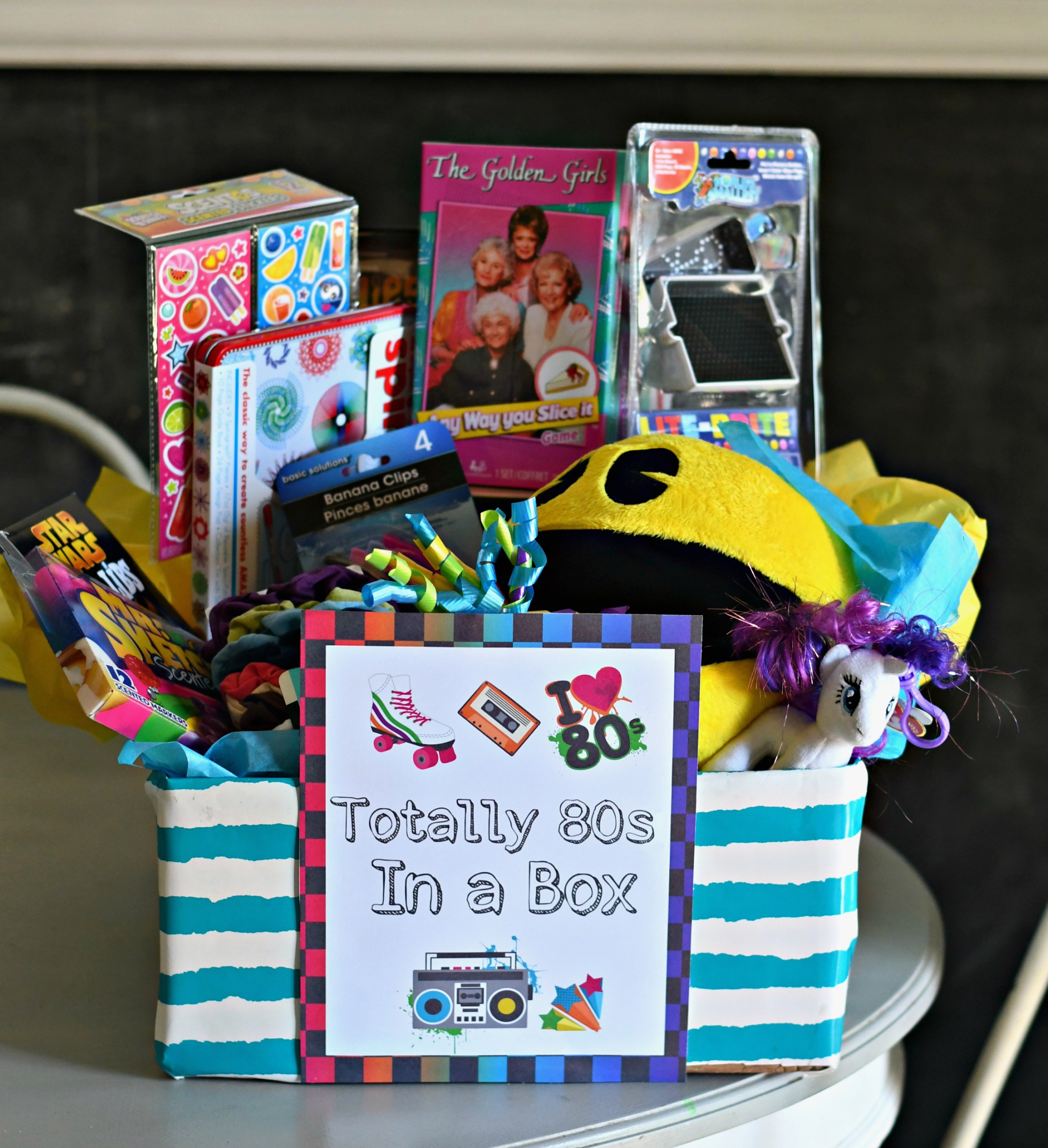 Totally 80s in a Box Gift Idea (Free Printable Included)