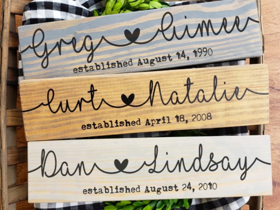 Personalized Couple Name Sign Only $15.98 Shipped