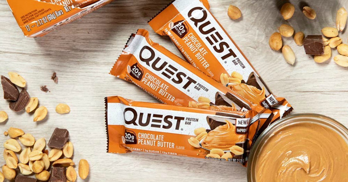 Quest Chocolate Peanut Butter Protein Bars 12-Pack from $14 Shipped on ...