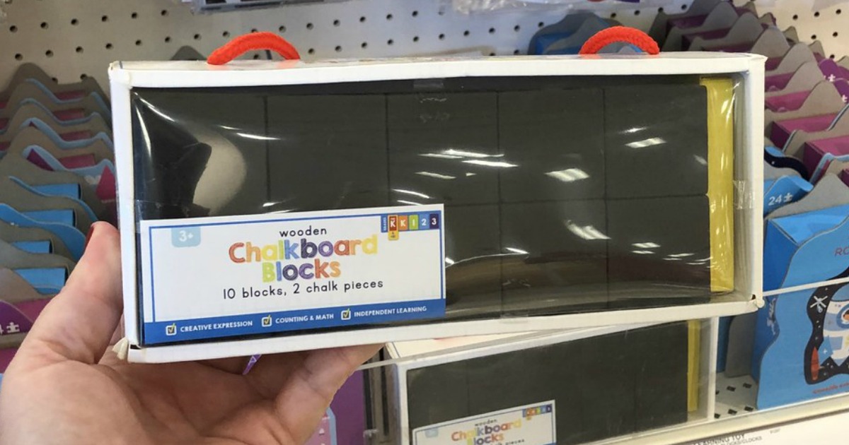 Wooden Chalkboard Blocks Only $3 at Target