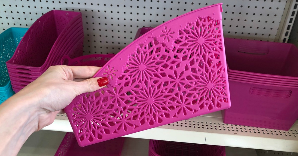 Colorful Storage Bins Only $1 at Dollar Tree