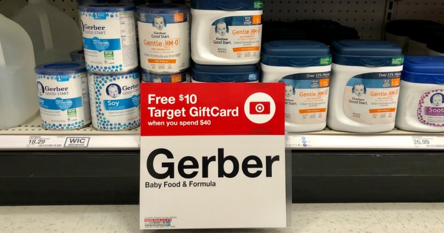 Gerber Infant Formula Only $16.99 (Regularly $27) After Target Gift Card