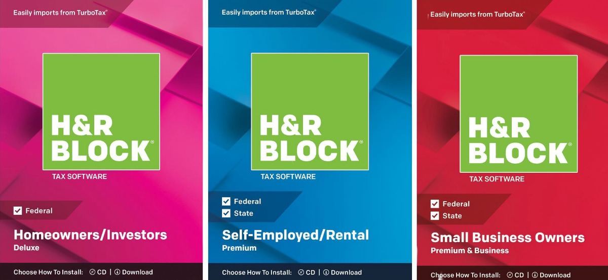 Up to 60% Off H&R Block Tax Software + FREE Shipping