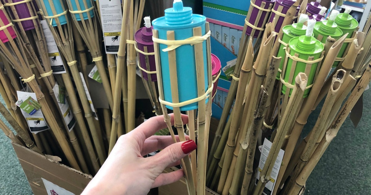 Colorful Bamboo Tiki Torches Just $1 at Dollar Tree