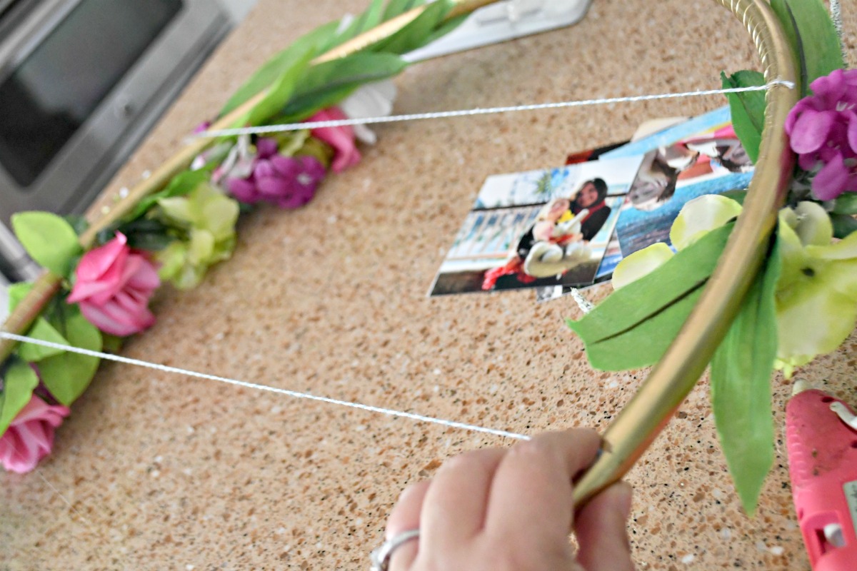 Make This Hula Hoop Photo Display for a Wedding or Party!
