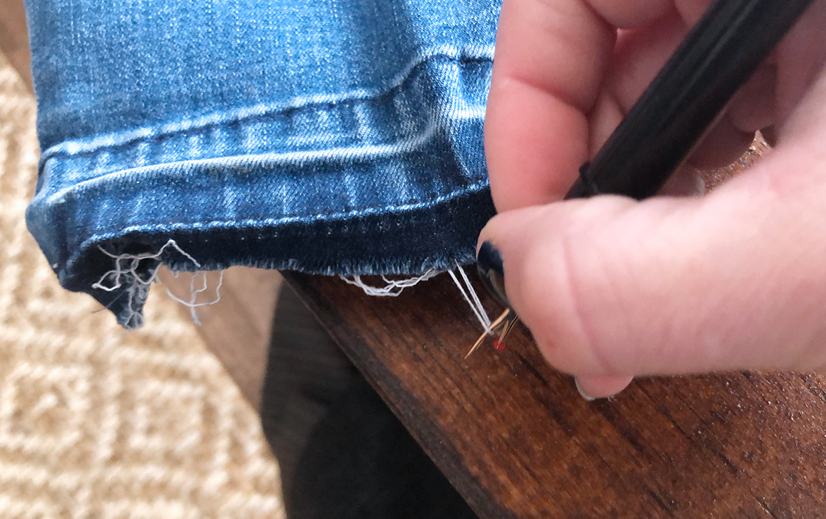 DIY Your Own Released Hem Jeans With This $2 Tool