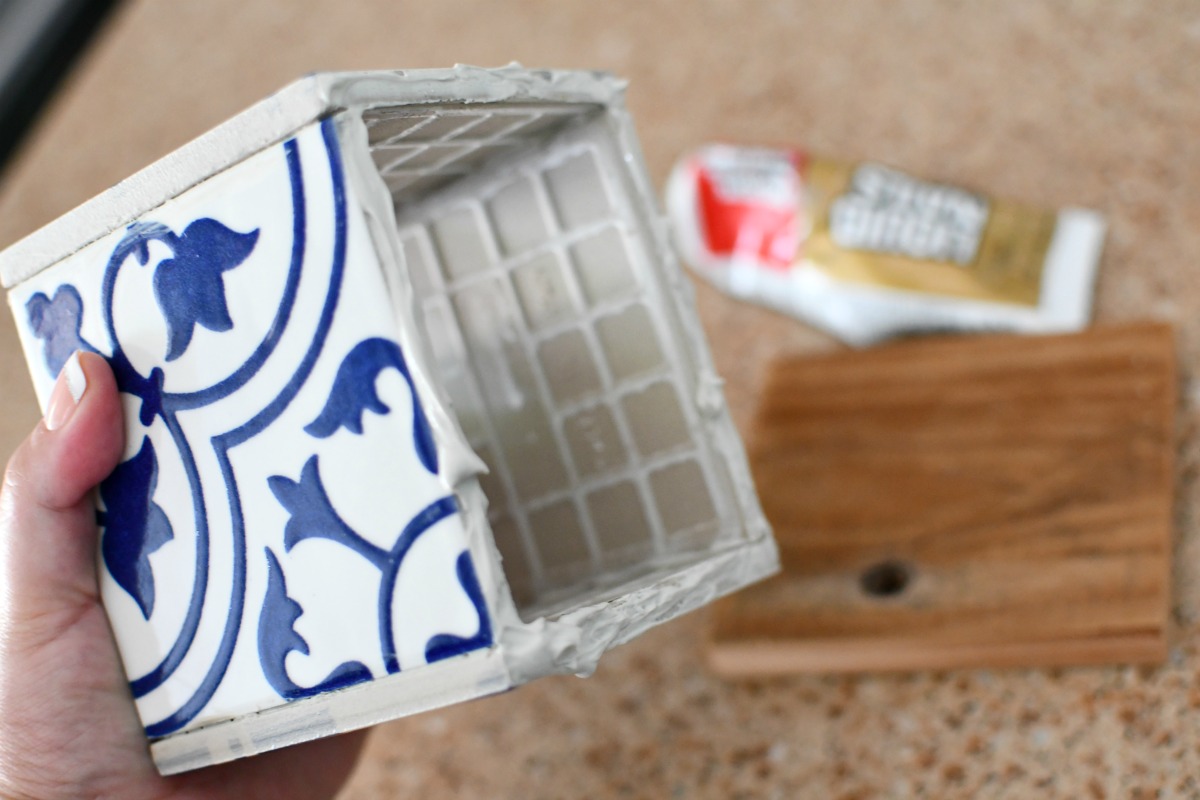 Simple DIY Planter Box or Pencil Holder Using Leftover Tiles | Hip2Save