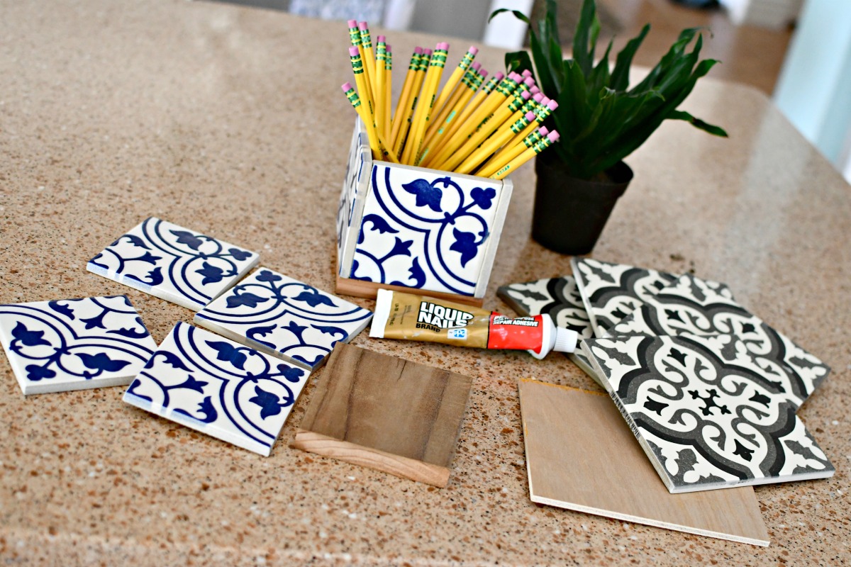 Leftover Tile DIY: Teacher Planter or Pencil Holder | Hip2Save