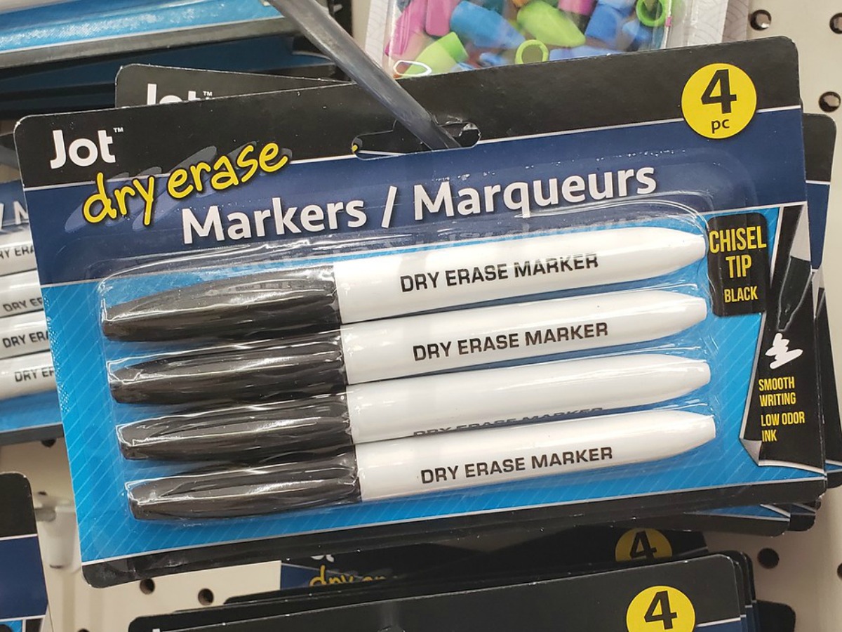Dry Erase Markers 4-Pack Only $1 at Dollar Tree