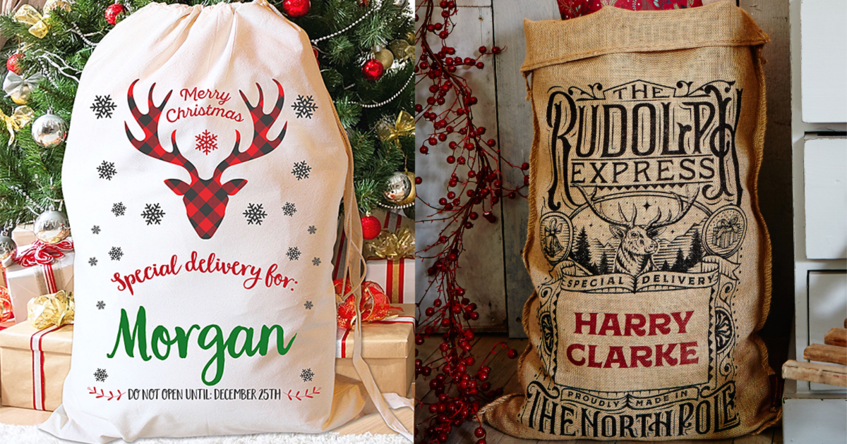 Up to 70% Off Custom Stocking & Santa Sacks at Zulily + Free Shipping Deals