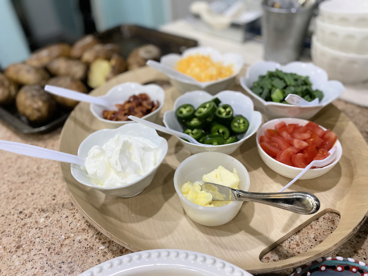 Easy Baked Potato Bar Idea for Large Crowd or Party | Hip2Save