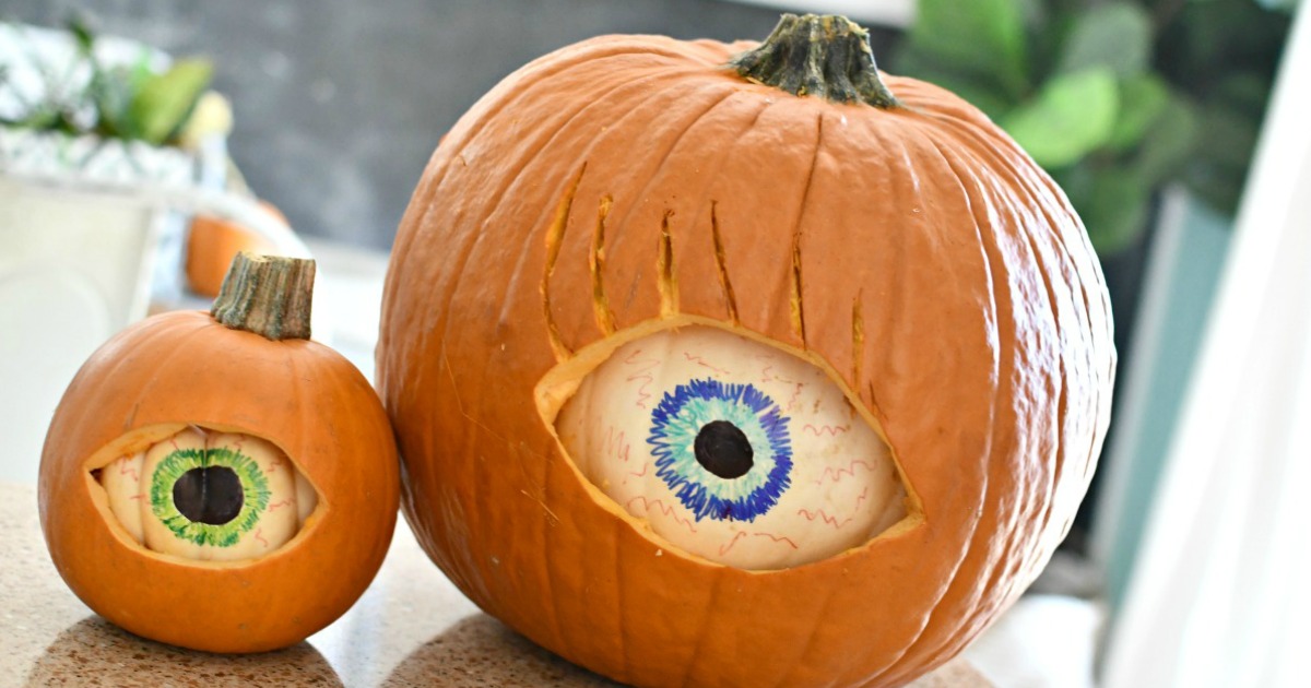 DIY Eyeball Pumpkin - Cool & Spooky Pumpkin Carving Idea | Hip2Save