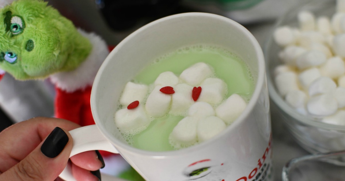 Crockpot Grinch Hot Chocolate - Holiday Party Drink | Hip2Save