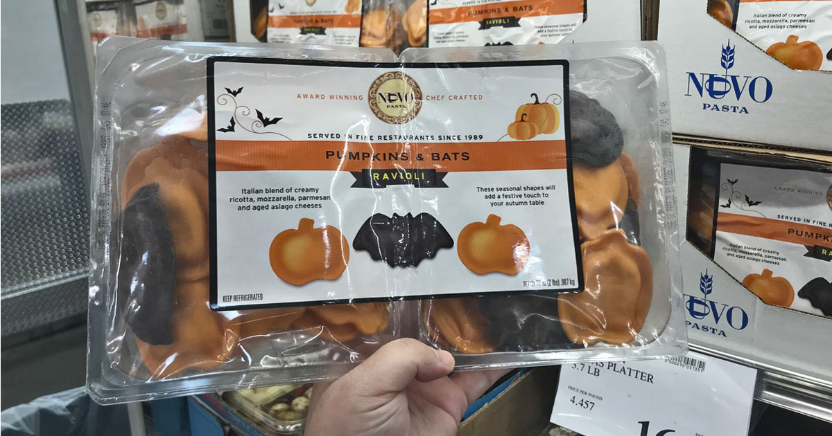 Pumpkins & Bats Ravioli Available at Costco | Fun Halloween Dinner Idea