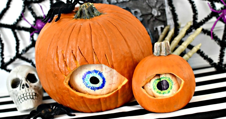 DIY Eyeball Pumpkin - Cool & Spooky Pumpkin Carving Idea | Hip2Save