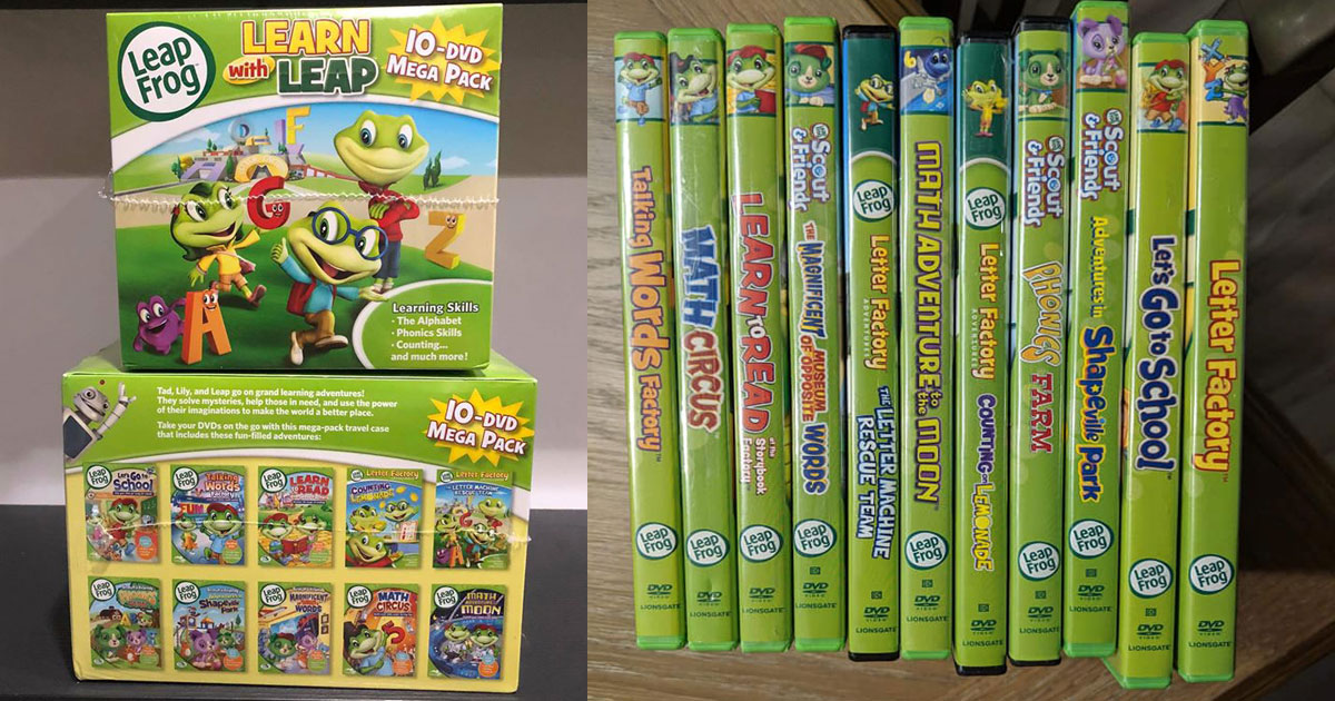 Leap Frog Learn to Leap 10 DVD Mega Pack Only $17.96 (Regularly $33 ...