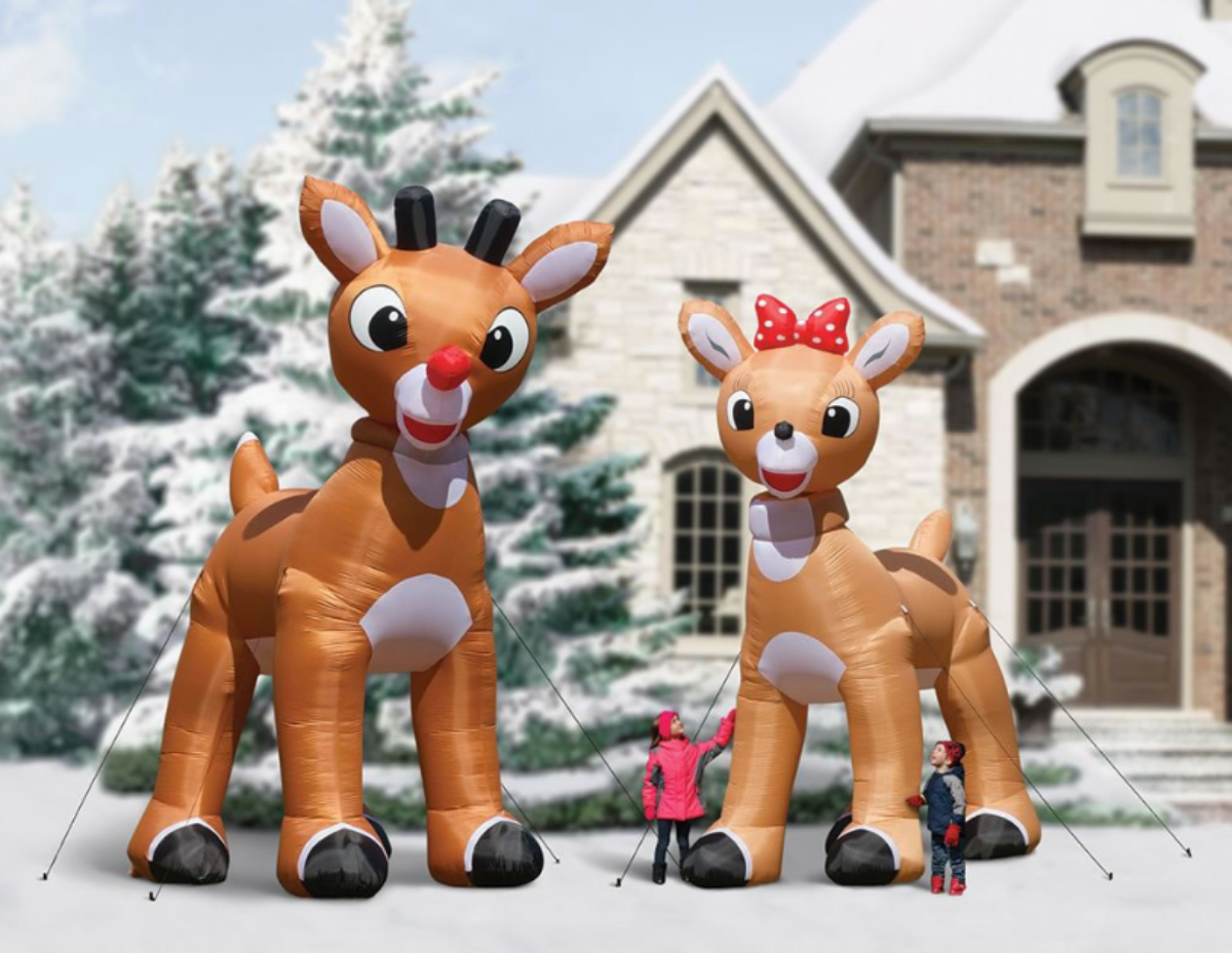 Hammacher Schlemmer Is Selling a 15' Inflatable Rudolph and 12' Clarice