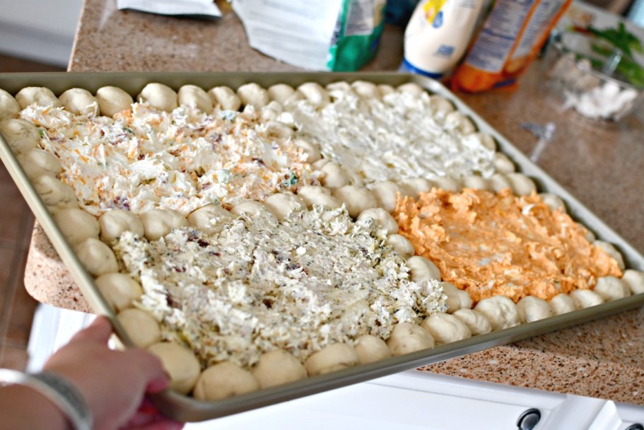 4 Cheese Dips on 1 Sheet Pan - Easy Game Day Appetizer Idea