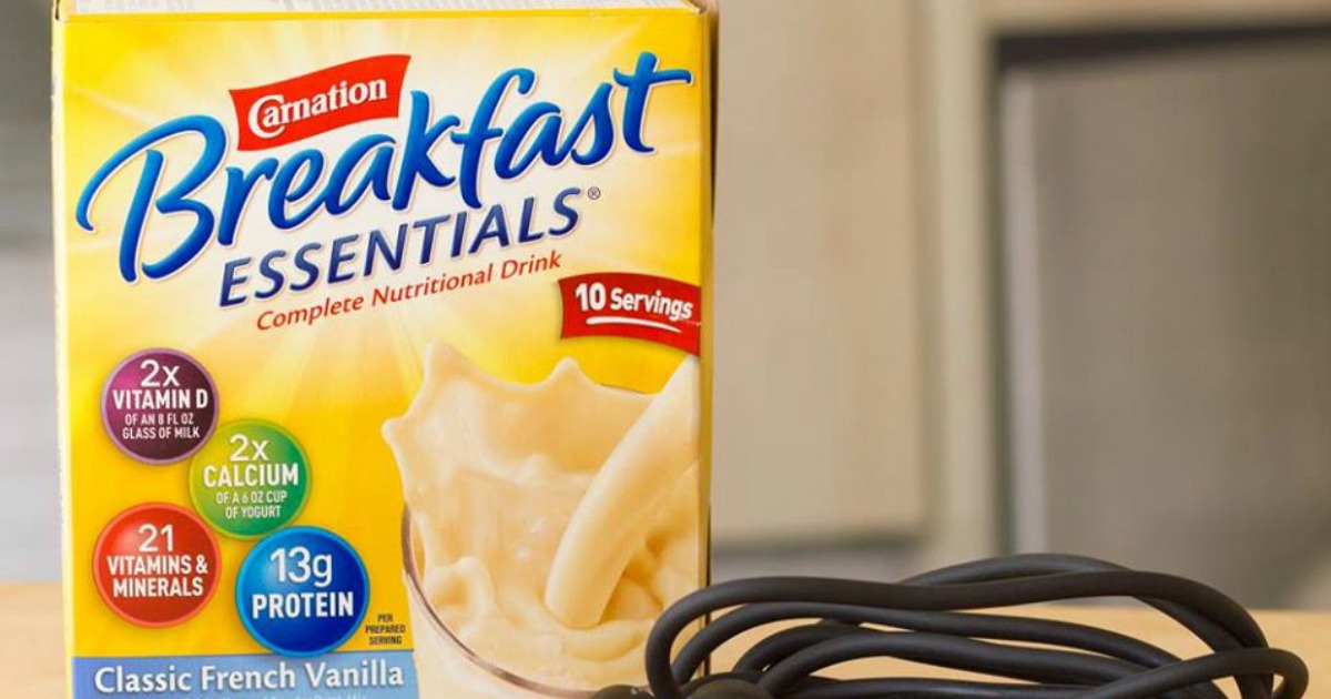 Carnation Breakfast Essentials 60-Count Drink Packets Only $16.89 ...