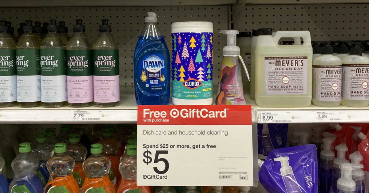 FREE $5 Target Gift Card w/ $25+ Cleaning Purchase | Nice Savings on ...