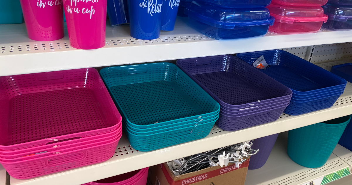 These Colorful New Storage Containers Are Only $1 at Dollar Tree!