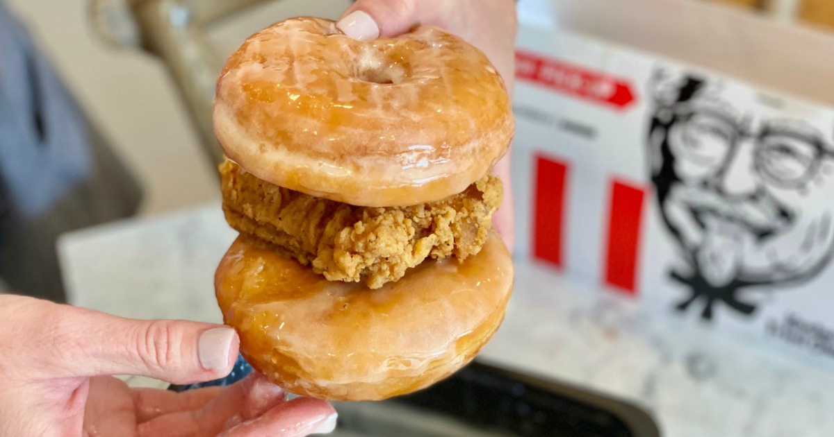 We Tried the New KFC Fried Chicken & Donut Sandwich | Hip2Save