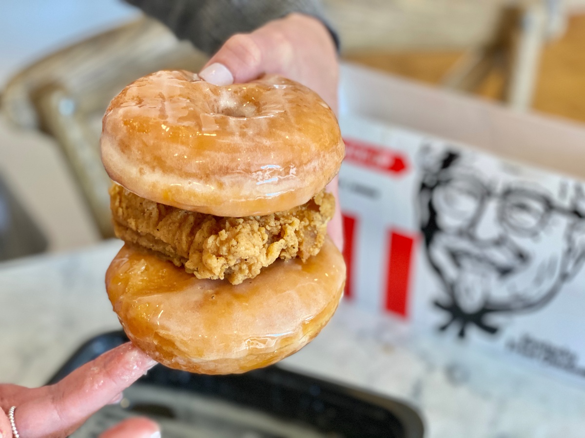 We Tried the New KFC Fried Chicken & Donut Sandwich | Hip2Save