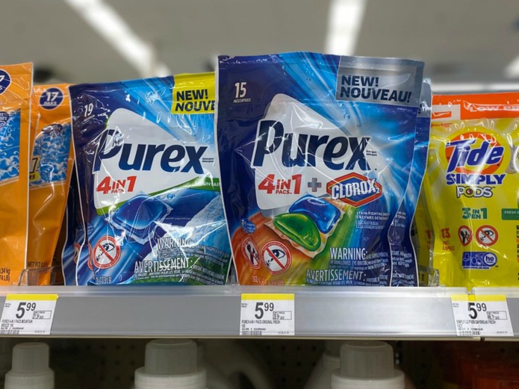 Purex Laundry Detergent Pacs Only 99¢ at Walgreens