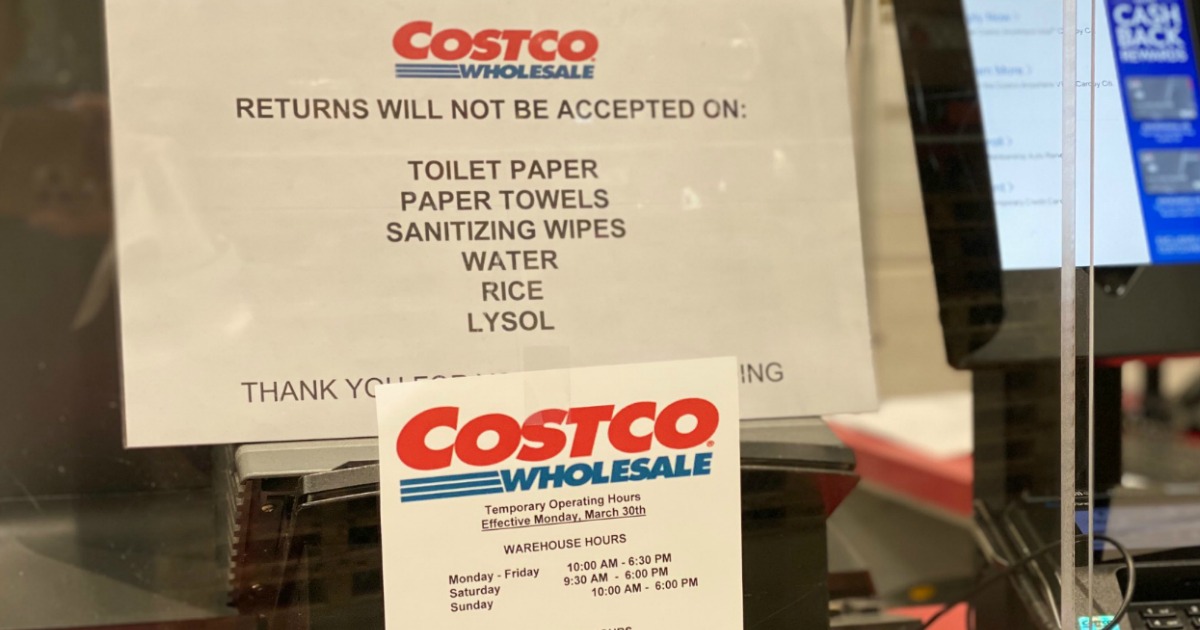 Costco Prohibits Return Toilet Paper, Paper Towels & Wipes