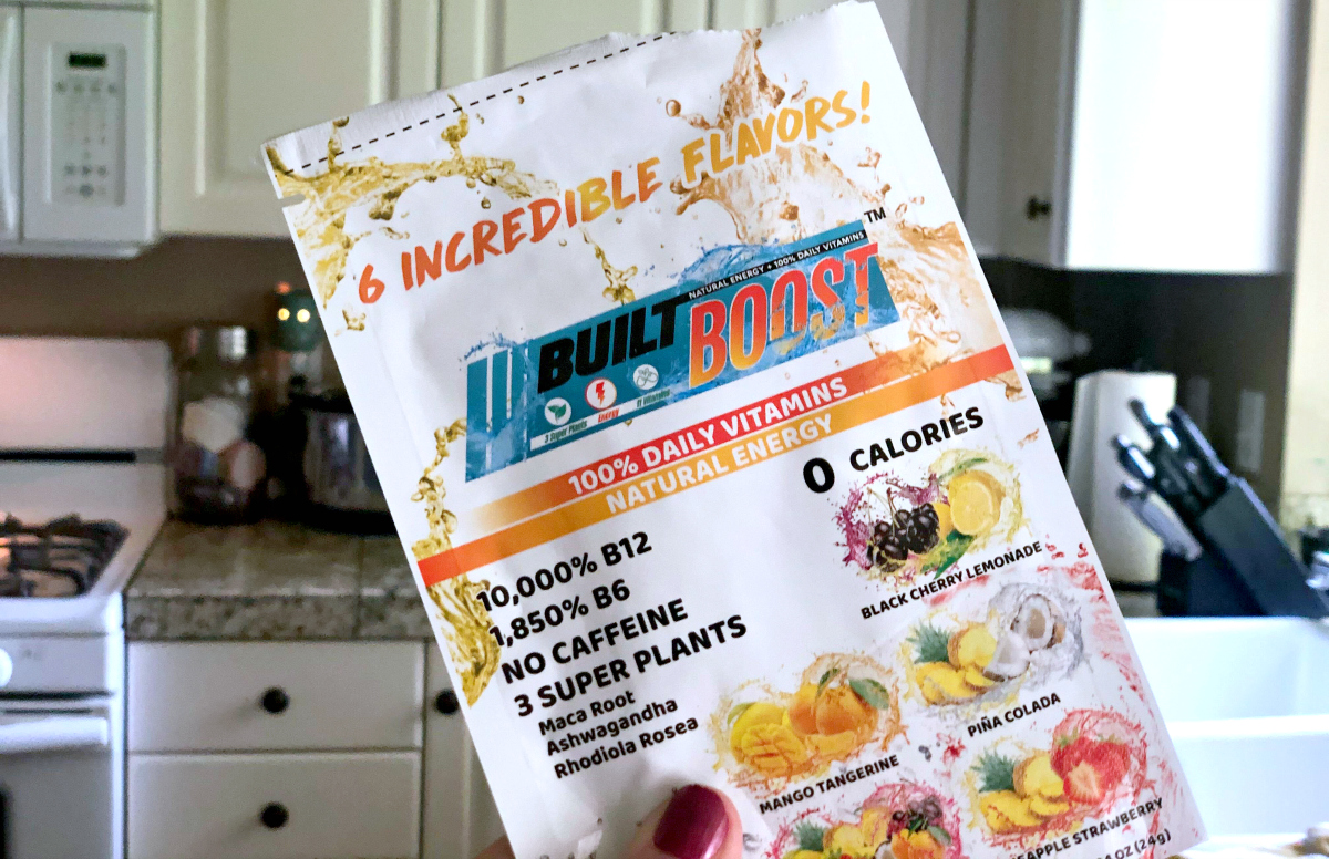 BOGO Free Built Boost Natural Energy Drink Packs + Free Shaker Bottle ...