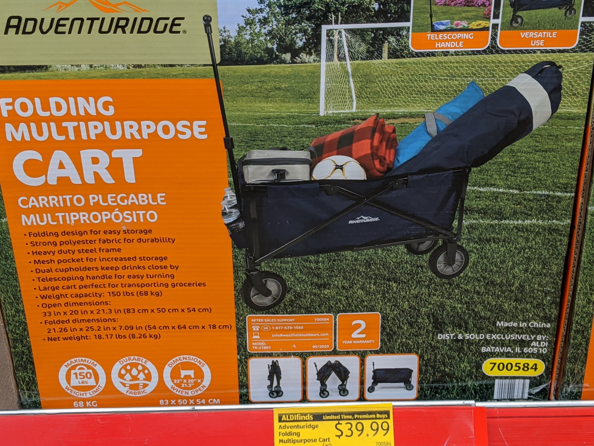 New Summer Finds at ALDI | Triple Water Slide, Folding Cart, Lounge ...