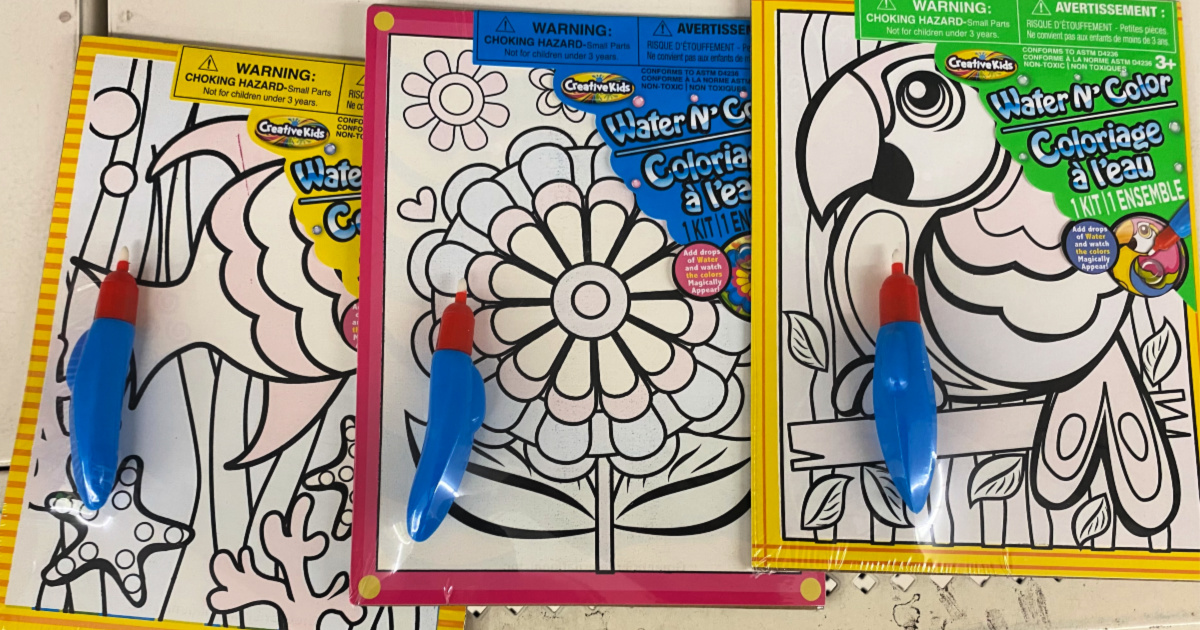 CreativeKids Water N' Color Kits Only $1 at Dollar Tree | Mess-Free ...