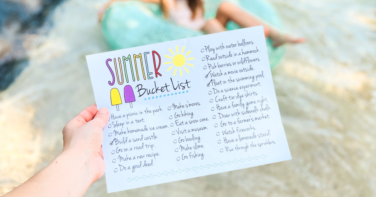 Print Our Summer Bucket List For Fun Activity Ideas (It's FREE!)