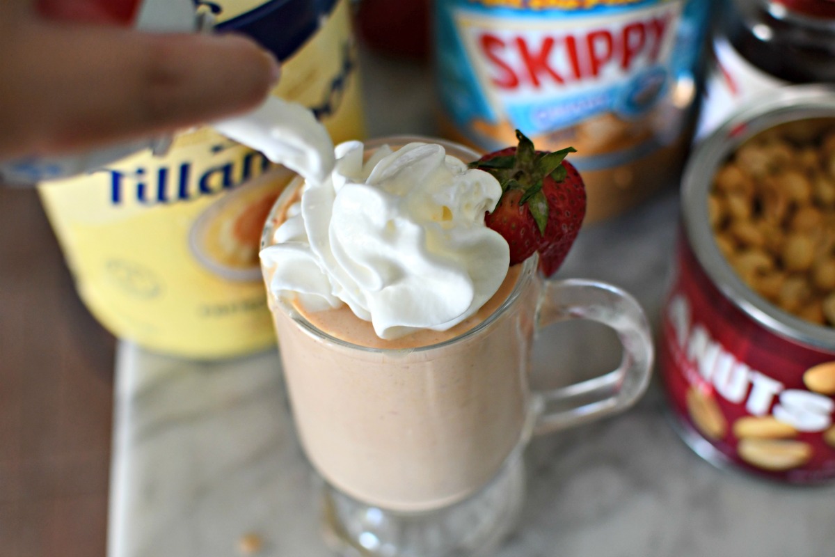 Peanut Butter & Jelly Shake | Disney Inspired Milkshake Recipe