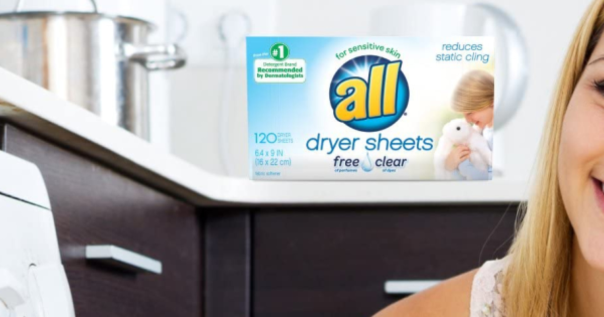 All Free & Clear Dryer Sheets 120-Count Only $4 Shipped on Amazon