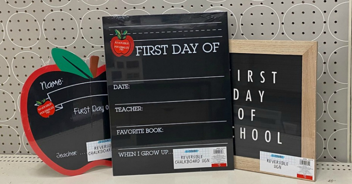 First/Last Day of School Reversible Chalkboard Sign Just $5 at Target