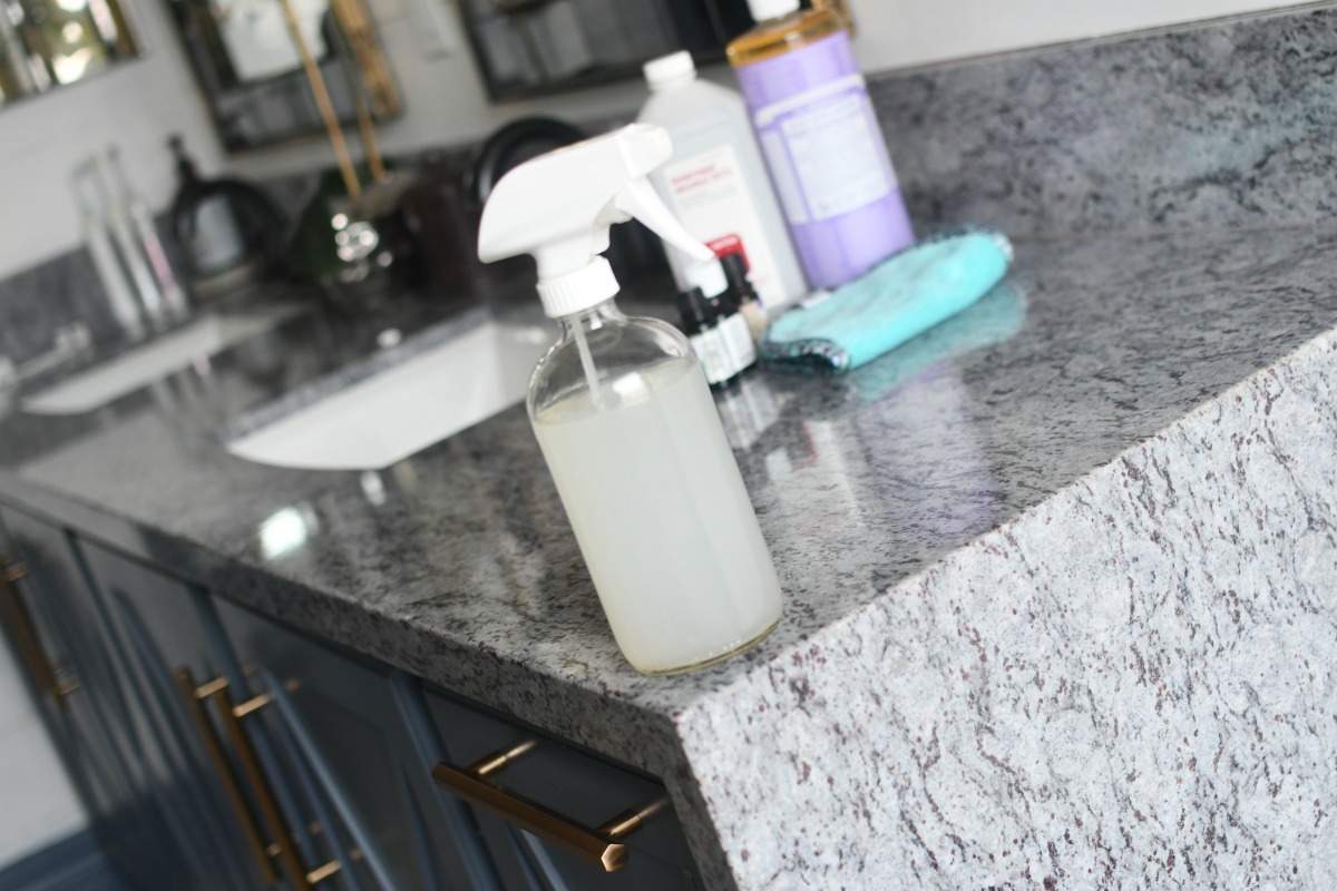 Easy DIY Granite Countertop Cleaner Spray | Works on Quartz, Too!