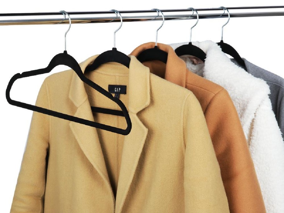 100 Space-Saving Velvet Hangers Only $27 on Walmart.com
